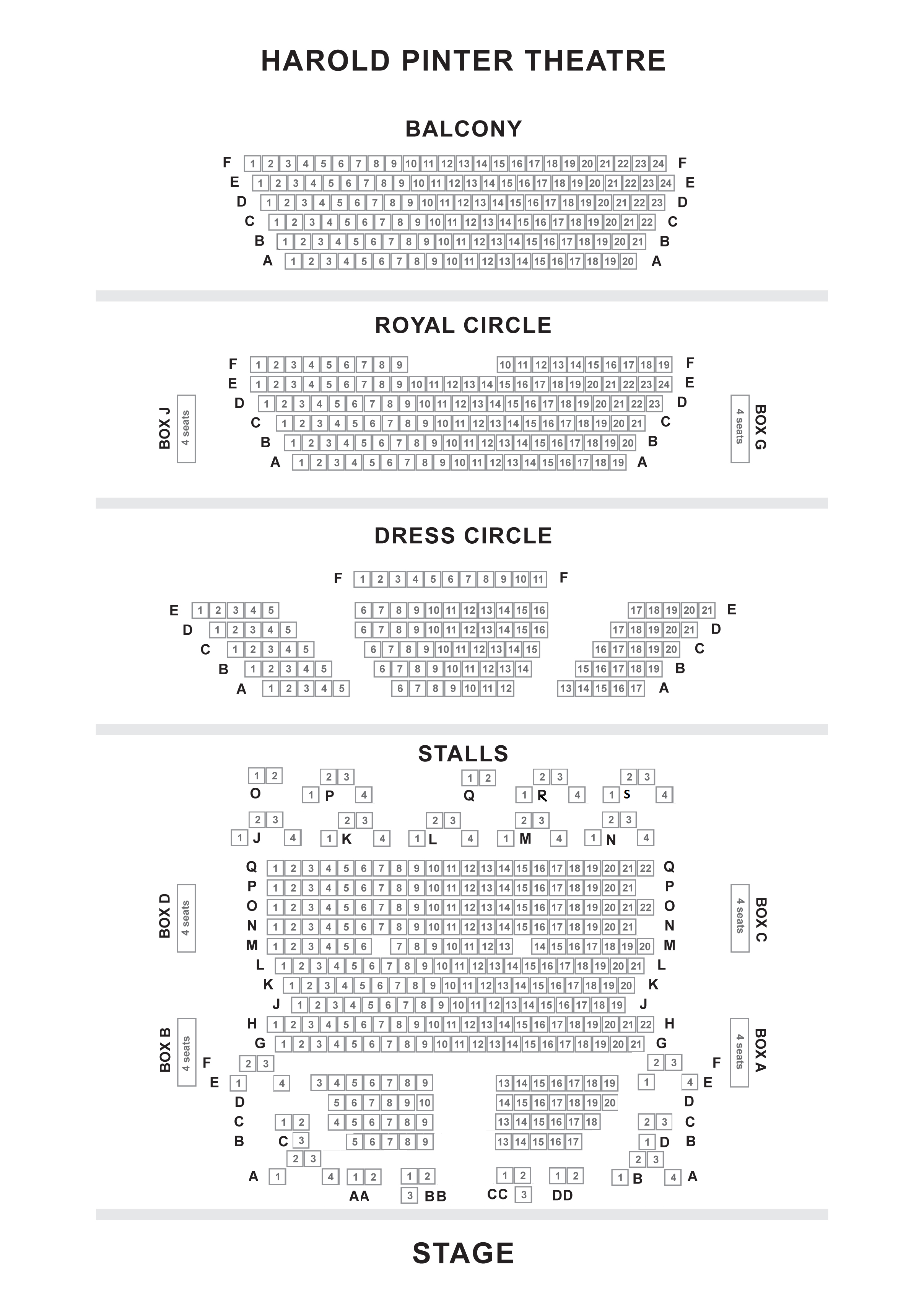 Harold Pinter Theatre Seating Plan - Who's Afraid of Virginia Woolf ...