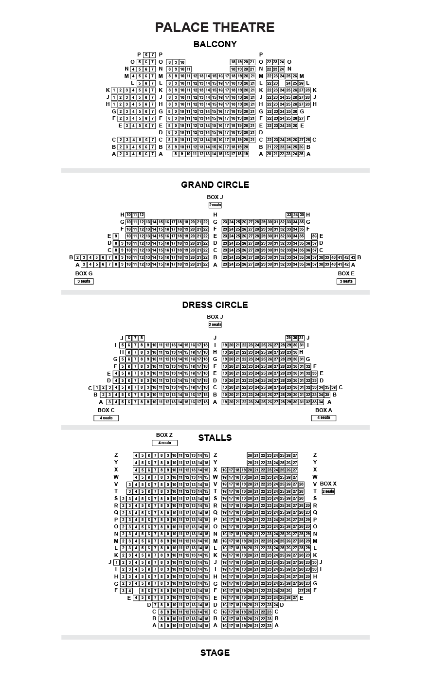 Palace Theater Nyc Seating Chart